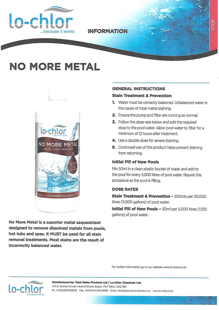 LO-CHLOR NO MORE METAL – Trioval Ltd Cyprus